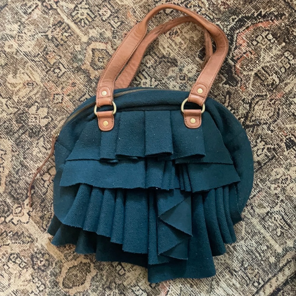 Anthropologie Miss Albright Ruffle Purse - Gem